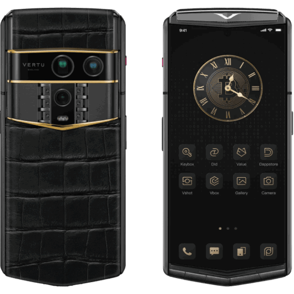 Vertu Agent Q Black Premium Set Quint Gold Accent Iron Black Alli