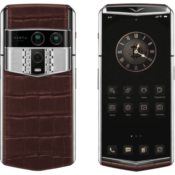Vertu Agent Q Silver Advanced Set Amber Brown Alli Cao cấp